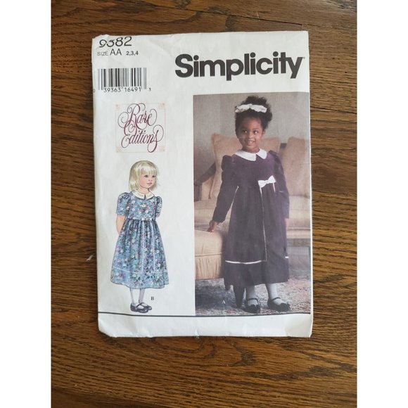 Simplicity | Office | Vtg Simplicity 9382 Girls Dress Sewing Pattern ...